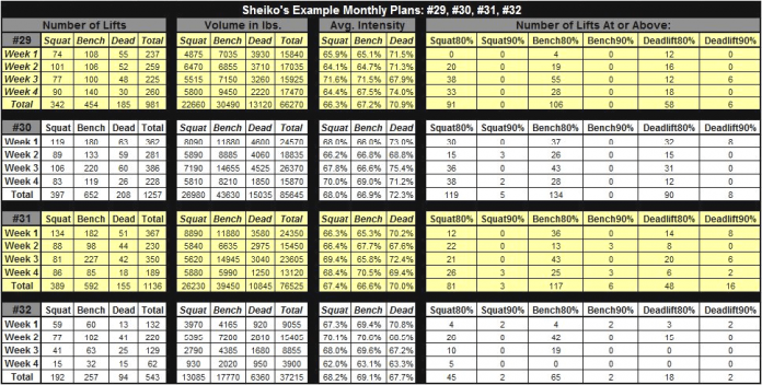 Sheiko Program: TOP Russian Powerlifting [All Routines + Spreadsheets]